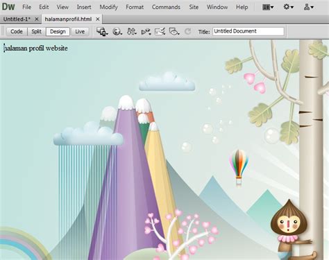Tutorial Membuat Sebuah Desain Website Dan Linkkan Website