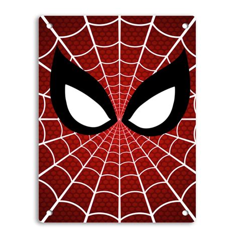 Spider Man Wall Sign Cartoon Aluminum Poster 12 X 15 Inch Home Bar