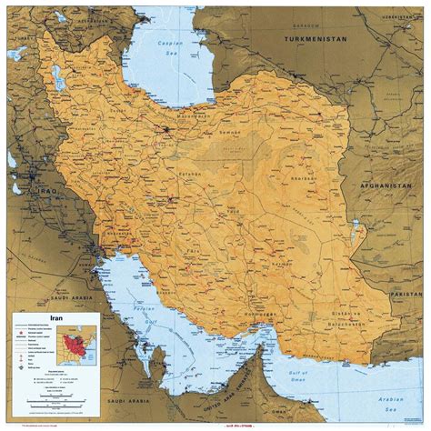 Buy Ts Delight Laminated 24x24 Political S Of Iran Detailed Of