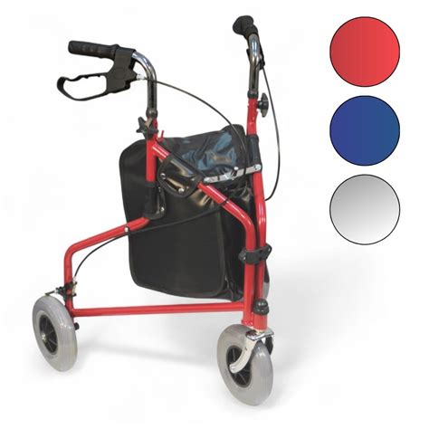 Three Wheeled Walker Red From Essential Aids