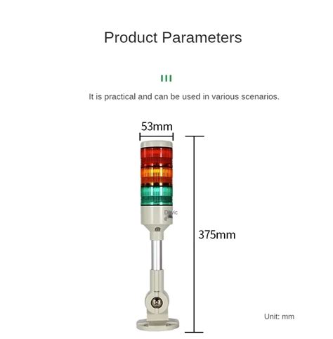 LED Warning Light With Buzzer V V Layers Steady Flashing Light Tower Alarm