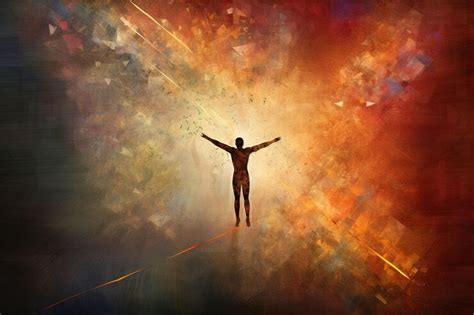 premium ai image human figur holding arrow moving in up