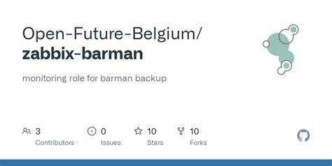 Github Open Future Belgium Zabbix Barman Monitoring Role For Barman