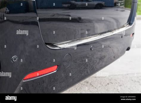 Parking Sensor On The Rear Bumper Of A Car For Safety And Collision