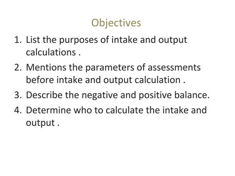 Intake Output Chart Guidelines PPT Medical Health Intake Output Chart Guidelines PPT Medical Health