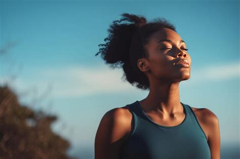 Premium Photo Empowering Black Woman Harnessing Natures Power For