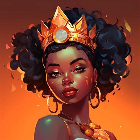Premium Photo Black Afro Girl Kinky Haired Retro Portrait