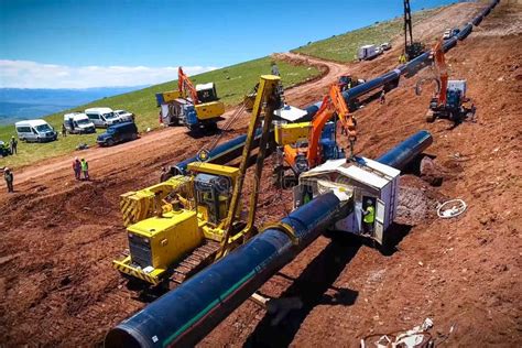 Construction Work On The Installation Of The Pipeline Gas Pipeline