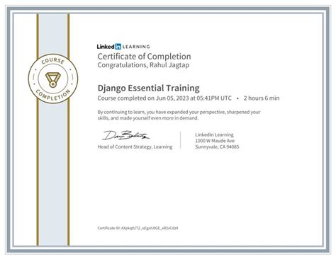 Rahul Jagtap On Linkedin Certificate Of Completion
