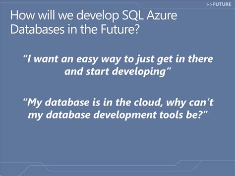 PPT The Future Of Database Development With SQL Azure PowerPoint Presentation ID