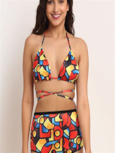 Buy Erotissch Printed Relaxed Fit Halter Neck Swim Bikini Set