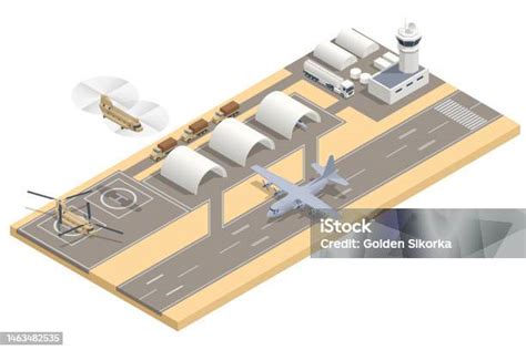 Pesawat Jet Tempur Militer Isometrik Pesawat Angkut Militer Besar