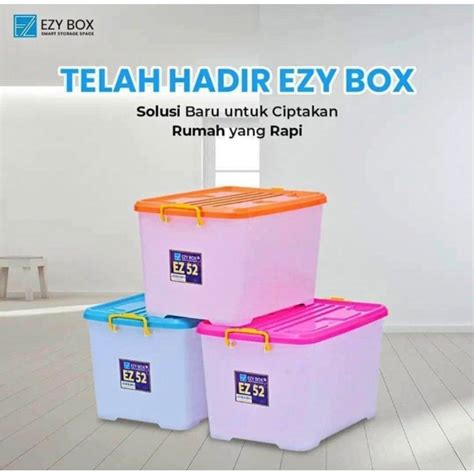 Jual Container Box Ezy Cb 52 Liter Tempat Penyimpanan Wadah Plastik