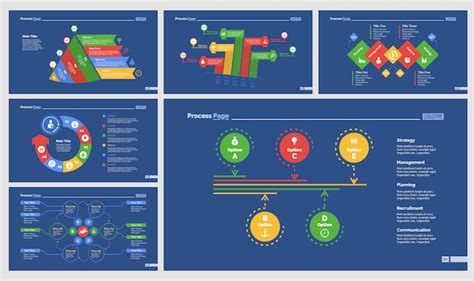Free Vector Six Finance Slide Templates Set