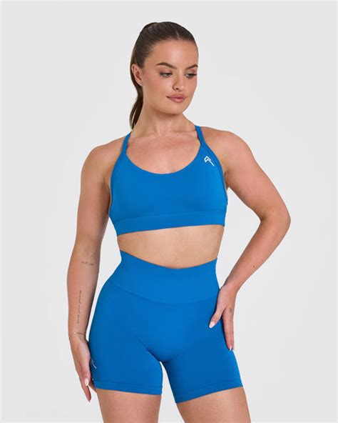 Retro Blue Sports Bra Womens Oner Active Au And Nz