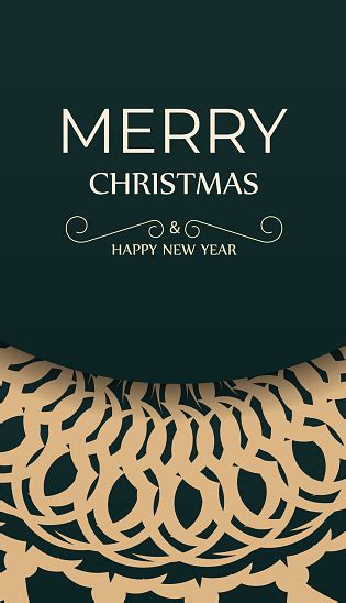 Merry Christmas And Happy New Year Greeting Flyer Template Dalam Warna