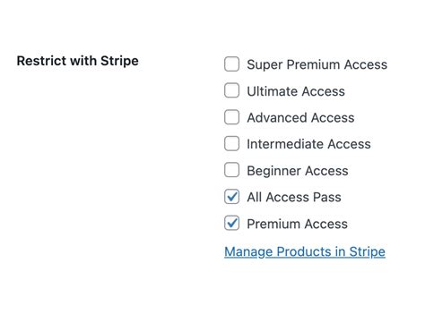 Restrict With Stripe