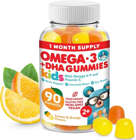 Gomitas Omega 3 Para Niños Y Niños Pequeños Con Omega 6 Y 9 90