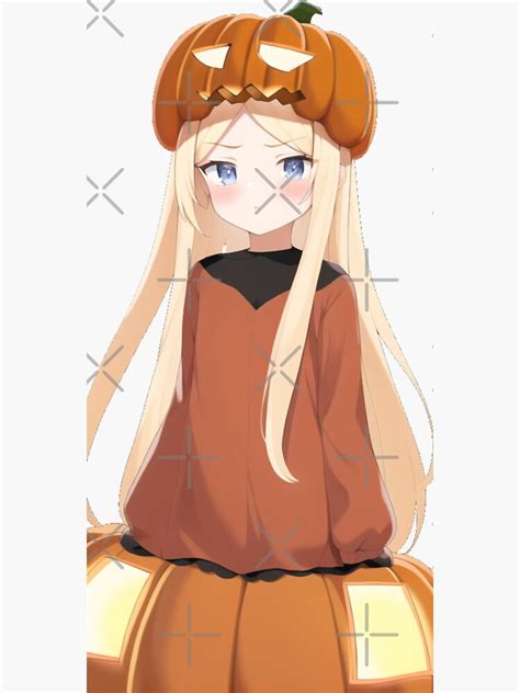 Halloween Cute Pumpkin Girl Sticker For Sale By Cuteinterrupt Redbubble