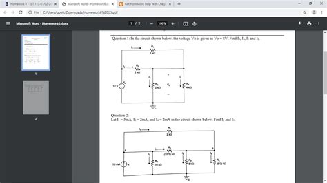 Solved Homework 6 Eet 113 0102 Dc X Microsoft Word