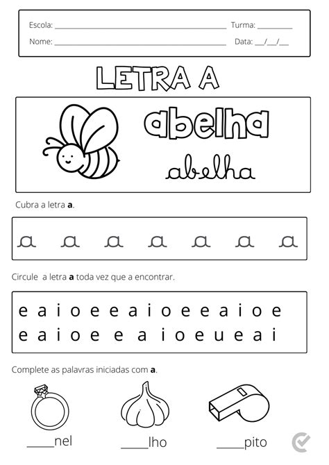 19 Atividades Com Vogais Para Educação Infantil