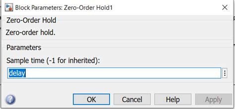Control System Simulink Zero Order Hold Transfer Function