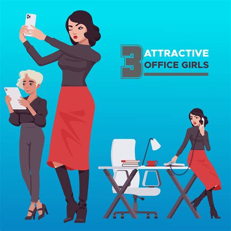 3 Attractive Office Girls Masterbundles