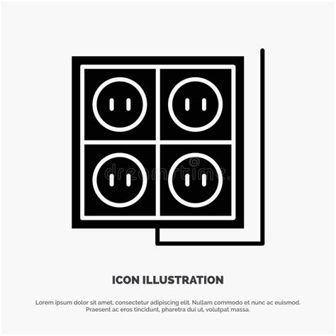 Building Construction Plug Socket Tool Solid Glyph Icon Vector Stock Vector Illustration