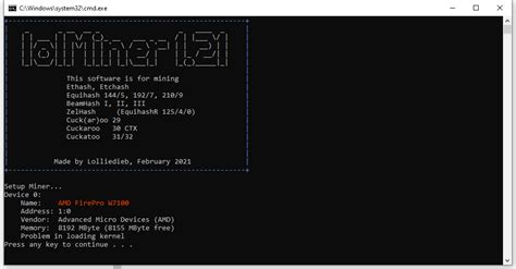 Problem In Loading Kernel · Issue 309 · Lolliedieblolminer Releases