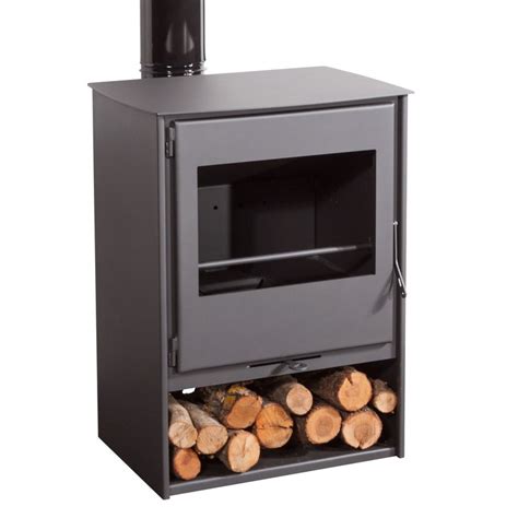 Estufa de leña Eco Design Modelo Milano Titanium Potencia kw Volumen calefacción M tamaño