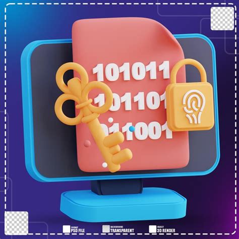 Ilustración 3d Del Código De Seguridad Informática 2 Archivo Psd Premium