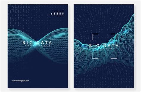 Premium Vector Visualization Cover Design Technology For Big Data