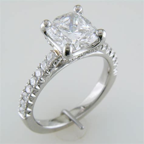 Cushion Brilliant 2 Carat Diamond Engagement Ring Platinum Nagi