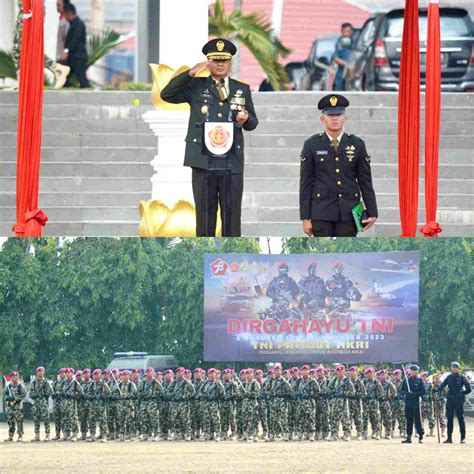 Danrem Gatam Pimpin Upacara HUT Ke TNI Tahun Lintaspost