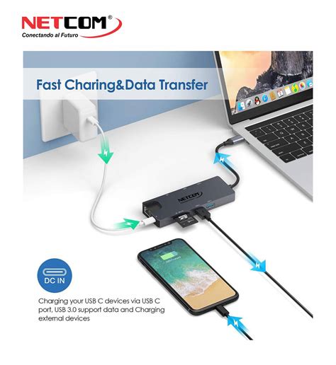 Cable Adaptador Hub 8 En 1 Usb 31 Tipo C A 1 Hdmi 4k A 60hz Vga 1080p