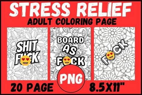 Stress Relief Adult Coloring Pages Graphic By Nancys Design Hub