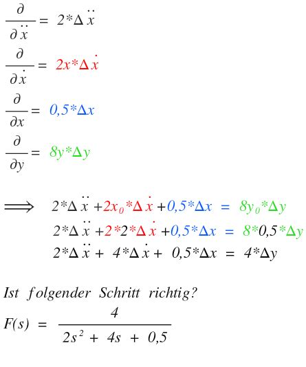 Linearisierung Einer Funktion 2x X 2 0 5x 4y 2 Betriebspunkt Hat Y0 0 5 Mathelounge