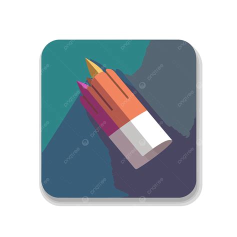 새로운 연필 아이콘 벡터 모든 앱에 대한 원활한 아이콘 흰색 배경에 있는 출판사의 단순한 다채로운 아이콘 그림자 없음