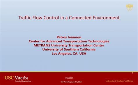 Pdf Traffic Flow Control In A Connected Environmentcntsisis