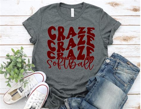 Customizable Softball Team Shirts Retro Wave Design Unisex Fit