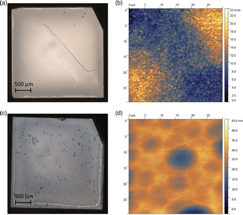 Surface Of Sample D And E A Optical Image And B AFM Scan Of Sample Download Scientific
