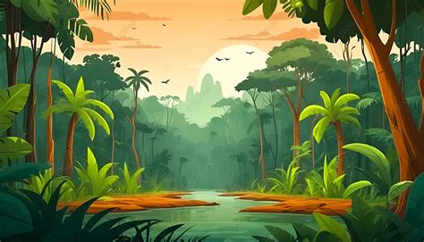 Rainforest Background Cartoon