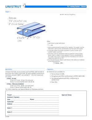Fillable Online P5501 T Unistrut Framing Channel Fittings Fax Email