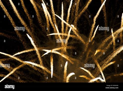 White Rocket Firework Exploding Over Lake Suwa During Suwas Annual