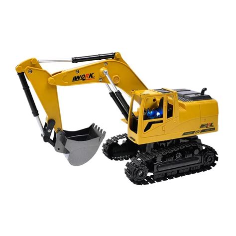 Trator Escavadeira De Controle Remoto Canais Brinquedo Bateria Recarreg Vel Super Promo O