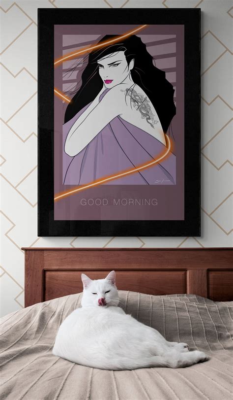 Patrick Nagel Style Art Glamour Girl Art Sexy Model Art Sexy