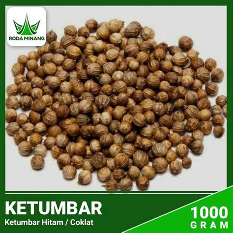 Ketumbar Hitam Organik Biji Tumbar Coklat Herbal Premium 1Kg Lazada