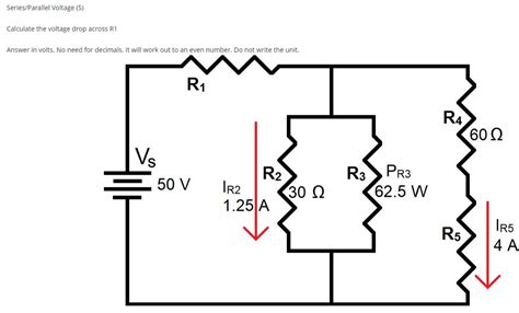 Solved Series Parallel Voltage 5 Calculate The Voltage Drop Chegg Com