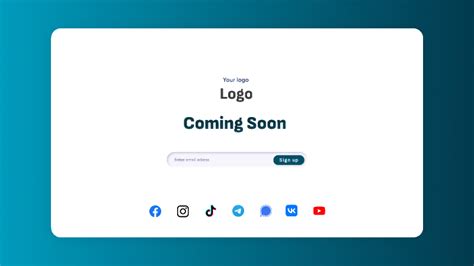 Coming Soon Page Design Figma