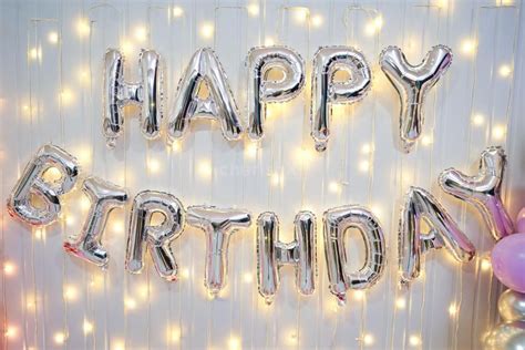Pretty Shimmering Lavender Rose Birthday Decoration Backdrop Bangalore